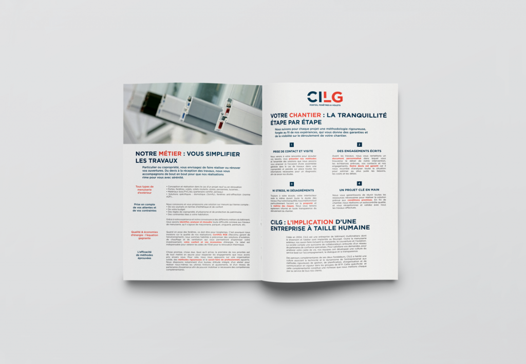 Brochure promotionnelle pour CILG Construction - EGWA DIGITAL
